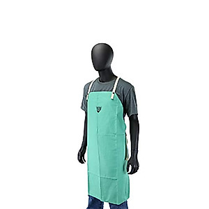 IRONCAT unisex adult Bib Flame Resistant Welding Apron, Blue, 24 x 36 US