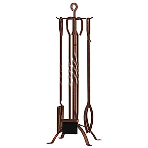 Fire Beauty 5 Pieces Fireplace Tools Set(Antique Bronze)