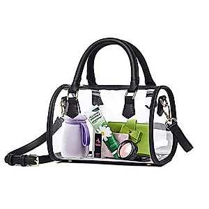 MOETYANG Womens Transparent Clutch Clear Purse Crossbody Shoulder with Removable Shoulder Strap Stadium Approved Bags