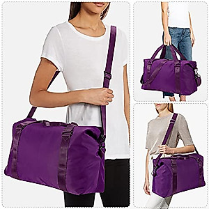 SMITH SURSEE Weenkender Bags for Women Men Travel Duffel Bag Sport Gym Bag with Wet Pocket Overnight Bag Carry on Bag for Airline Travel Tote Bags with Trolley Sleeve, Medium