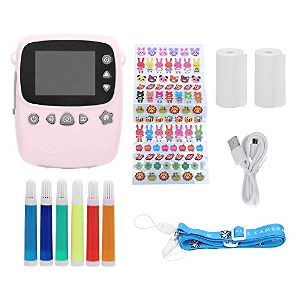 EBTOOLS Kids Digital Camera, 2.4inch TFT Screen Toddler Toy Camera, Support Up to 32GB Memory Card, for Christmas Birthday Gifts(Pink)