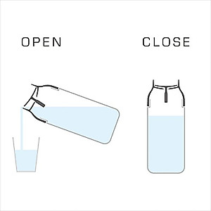 Kinto 22971 Capsule Water Carafe, Pitcher, Cold Water Bottle, 33.8 fl oz (1 L), White