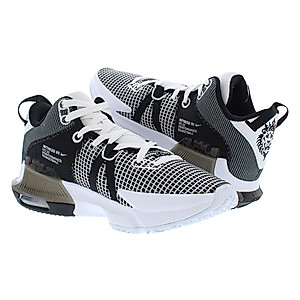 Nike Lebron Witness 7 Basketball Shoes Size - 9.5 White/Metallic Silver-black