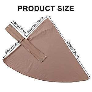 PHOGARY 2 PCS Snap Hijab for Women, Islamic Muslim Ready To Go Instant Hijab for Women Hijab Undercap with Tie Back Buttons Solid Color Modal Head Wraps Hair Wraps Turbans for Women, Khaki+Beige