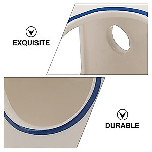 STOBOK Rabbit Hay Feeder Ceramic Bunny Feeder Rack Guinea Pig Hay Storage Stand Cage Grass Holder Manger Chinchilla Food Bowl for Small Animal Pet Supplies Blue