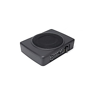 PLINIUS slim subwoofer underseat with amp Active Powered Car- 600 Watts Max Power, Low Profile, 8 Inch Subwoofer, Remote Subwoofer Control, Built in Amplifier, for Truck, Boxes and Enclosures