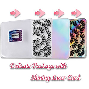 False Eyelashes 25MM Long 6D Faux Mink Lashes Fluffy Volume Look Strip False Lashes Wispy Dramatic 10 Pairs Sets Pack Fake Lashes Bulk by Zenotti