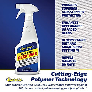 STAR BRITE Non-Skid Deck Wax Spray - Non-Slip Protection From Stains & UV Damage - 16 OZ (097316)