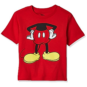 Disney baby boys Mickey Headless Short Sleeve Crew Neck infant and toddler t shirts, Red, 4T US