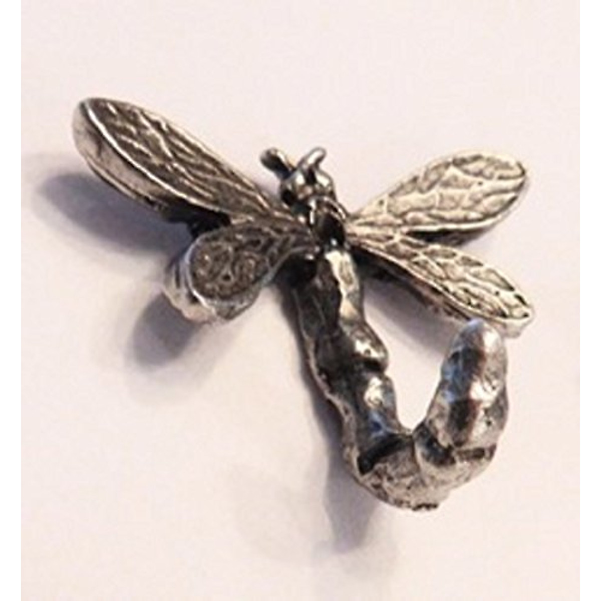 Norma Jean Designs Dragonfly Decorative Metal Hooks, Small, Silver