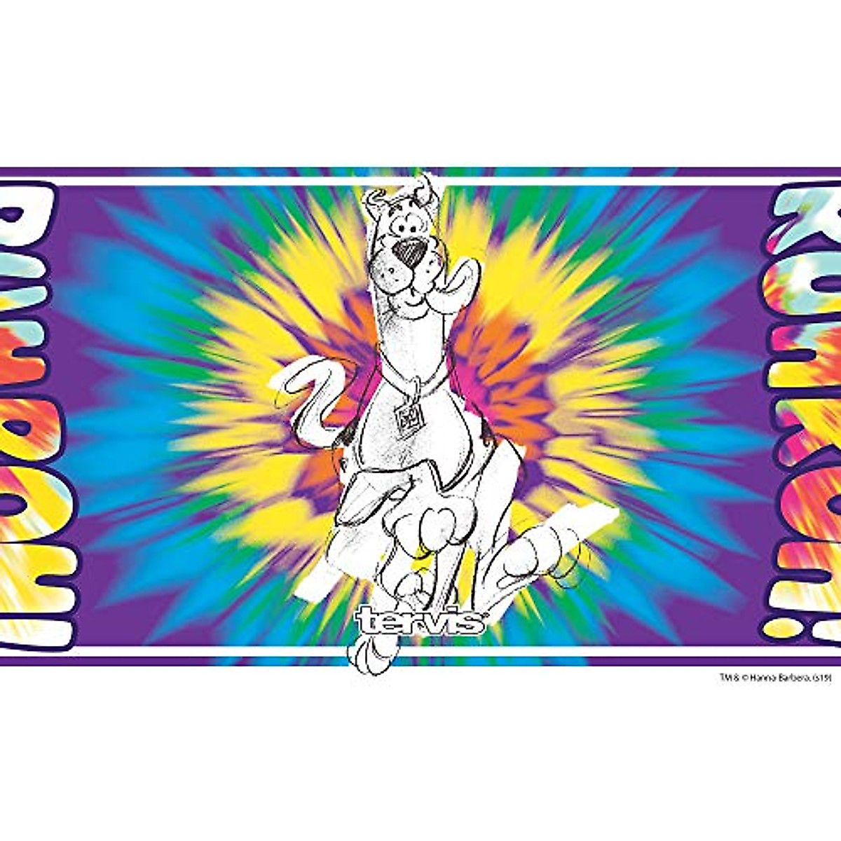 Tervis 1346137 Warner Brothers - Scooby-Doo Stainless Steel Insulated Tumbler with Clear and Black Hammer Lid, 20oz, Silver