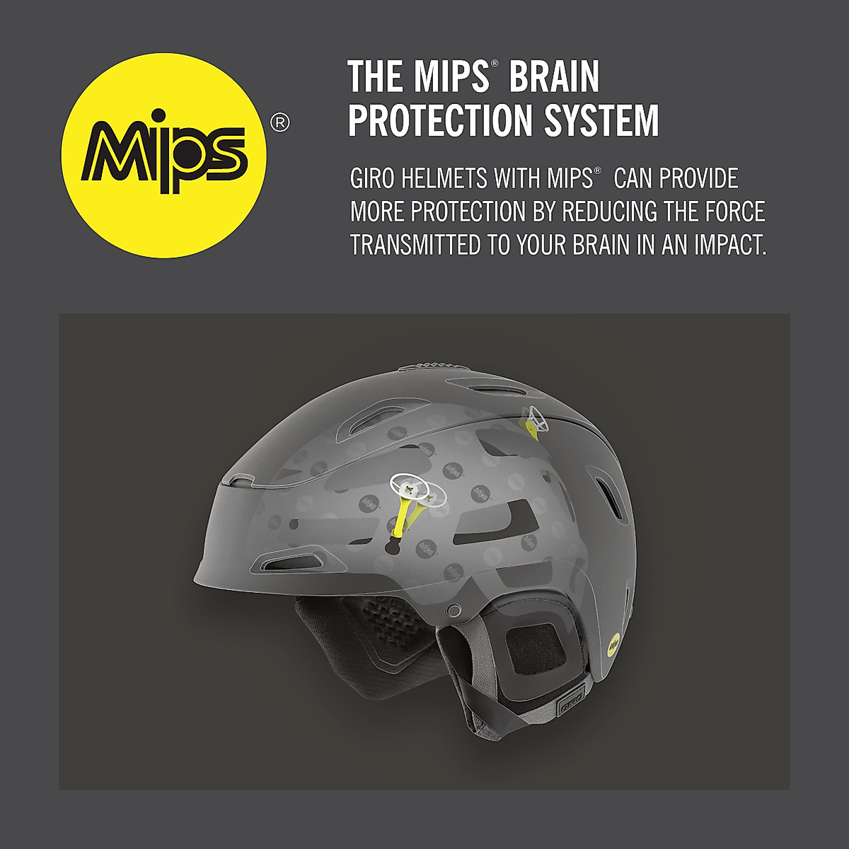 Giro Terra MIPS Ski Helmet - Snowboard Helmet for Women & Youth - Matte Coal/Cool Breeze - Size M (55.5-59 cm)