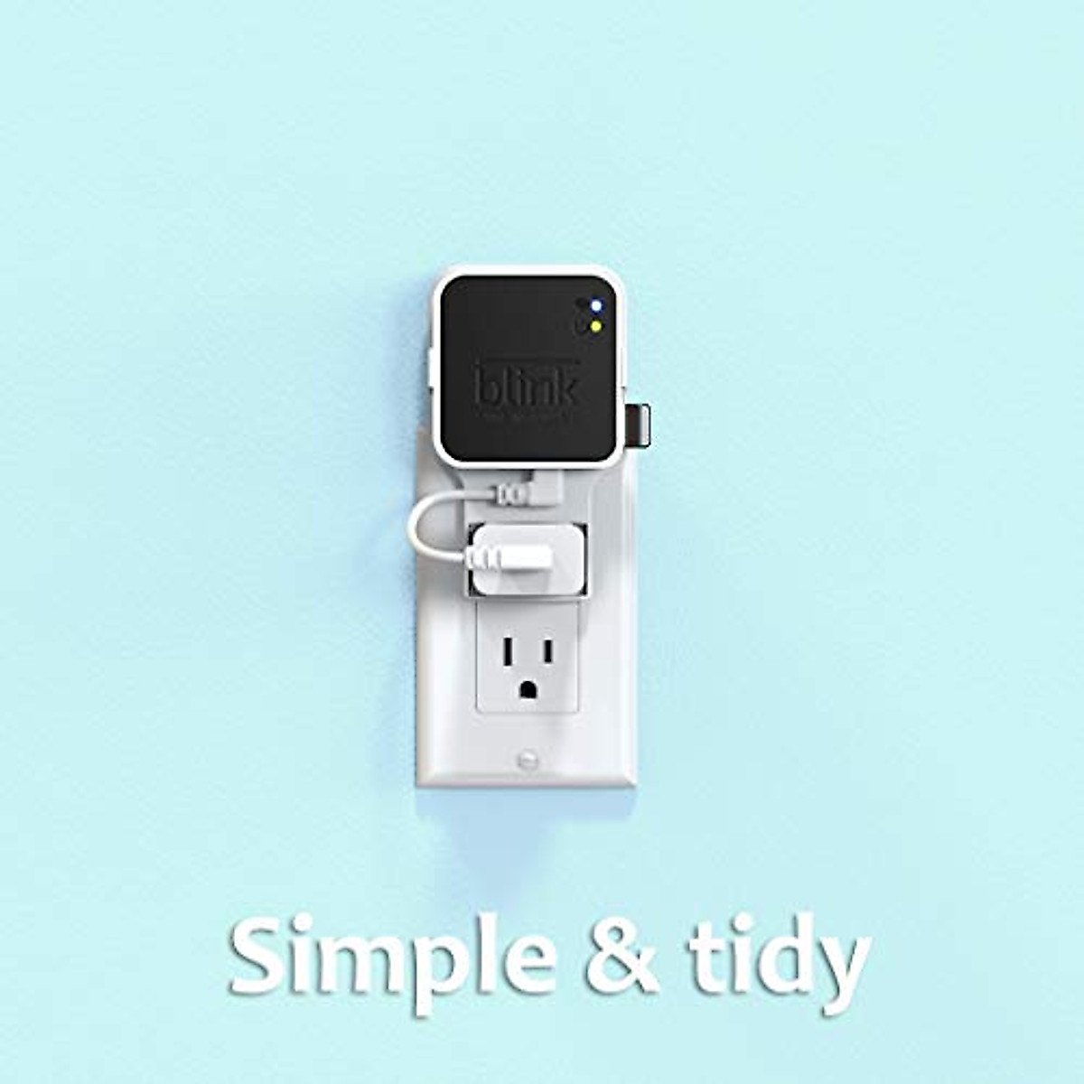64GB USB Flash Drive and Outlet Mount for Blink Sync Module 2, Save Space and Easy Move Mount Bracket Holder for Blink Outdoor Indoor Security Camera System, Without Messy Wires or Screws