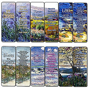 Christian Bookmarks Cards - in Christ Alone (30-Pack) - Gift Ideas for Sunday School, Youth Group, Church Camp, Bible Study - Easter Day, Thanksgiving, Christmas - Prayer Cards - War Room Decor