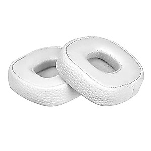 Replacement Earpads Protein Leather Memory Foam Ear Pads Cushions Cover Repair Parts Compatible with Marshall Major 3 Marshall Major III Wireless On-Ear Headphone (White)