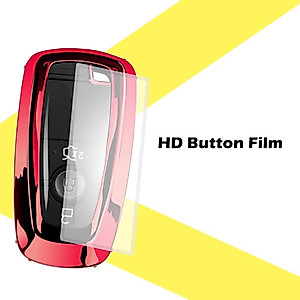 K LAKEY Ford Car Key Fob Cover,Compatible with Ford F-150 F-250 F-350 Ecosport Edge Explorer Fusion Mustang (Sleek Bright black)