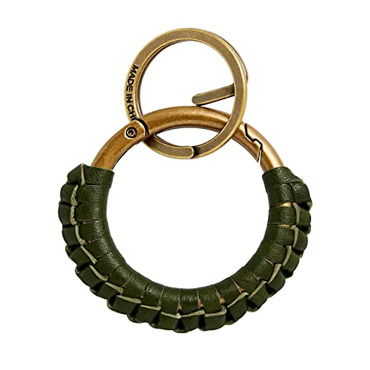 Fossil Leather Wrap Key Fob , Deep Olive (Model: MLG0773344)