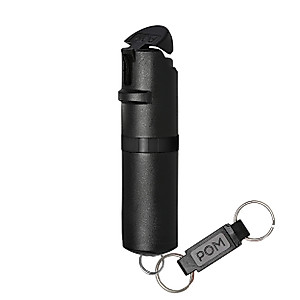 POM Pepper Spray Combo Pack Clip & Keychain - Maximum Strength OC Spray Self Defense- Tactical Compact & Safe Design - 25 Bursts & 10 ft Range - Stream Spray Pattern