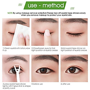 2Bags/656Pcs Invisible Slim Double Eyelid Tapes Lift Strips Stickers, One-sided Sticky, Instant Eyelids Lift, Suitable for Saggy, Hooded, Droopy, Uneven, Mono-eyelids