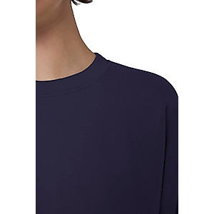 VELVET BY GRAHAM & SPENCER Women's Ynez Organic Fleece Sweatshirt, Navy, XS