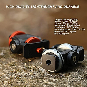 DSLR Camera Field Monitor Mount Holder with Cold Shoe for 5 inch and 7 inch Monitor, Swivel 360° and 180° Tilt for Video Shooting Photography Accessories