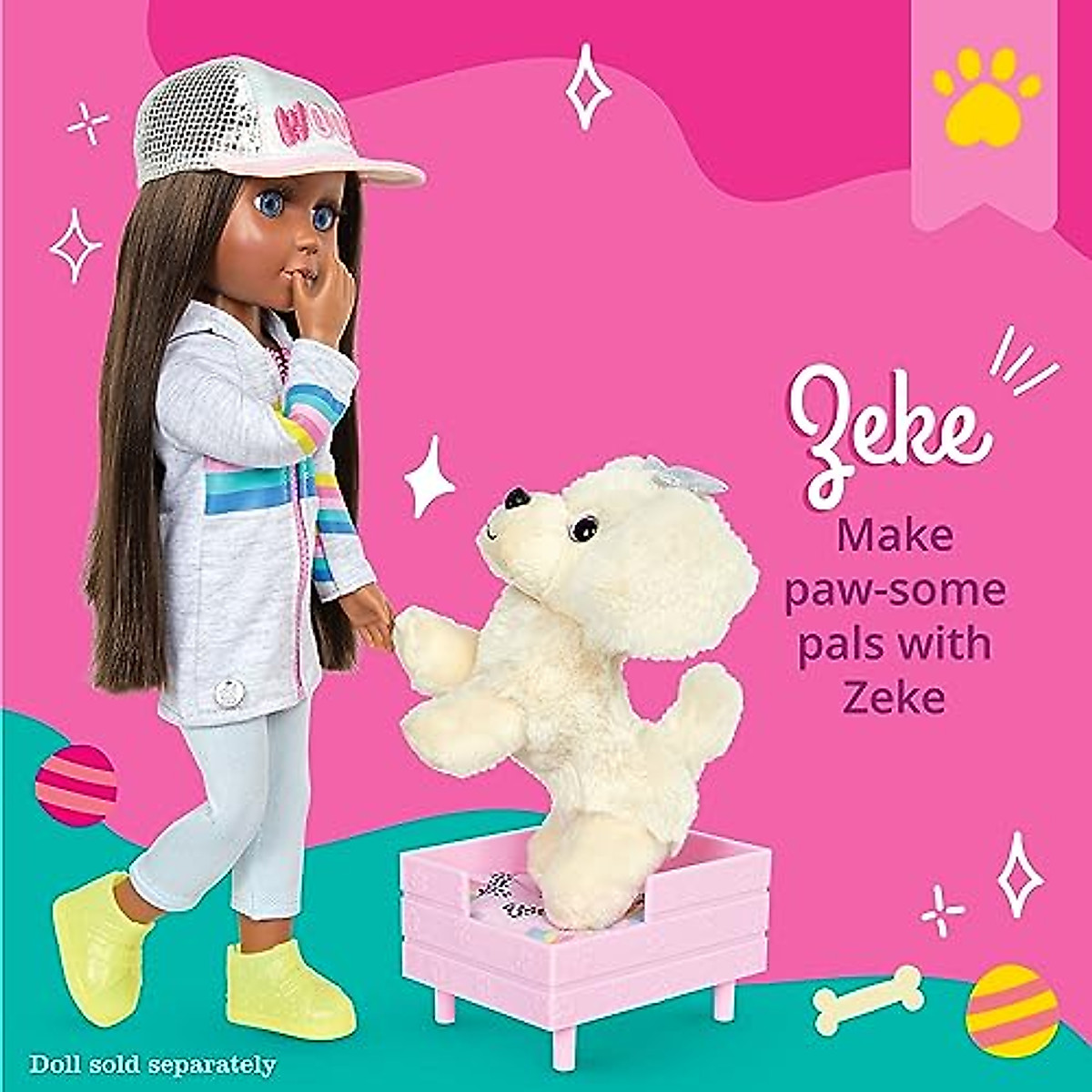 Glitter Girls – Zeke – 6-inch Dog Plush Golden Retriever Stuffed Animal – Poseable Legs – 14-inch Doll Accessories for Kids Ages 3 and Up