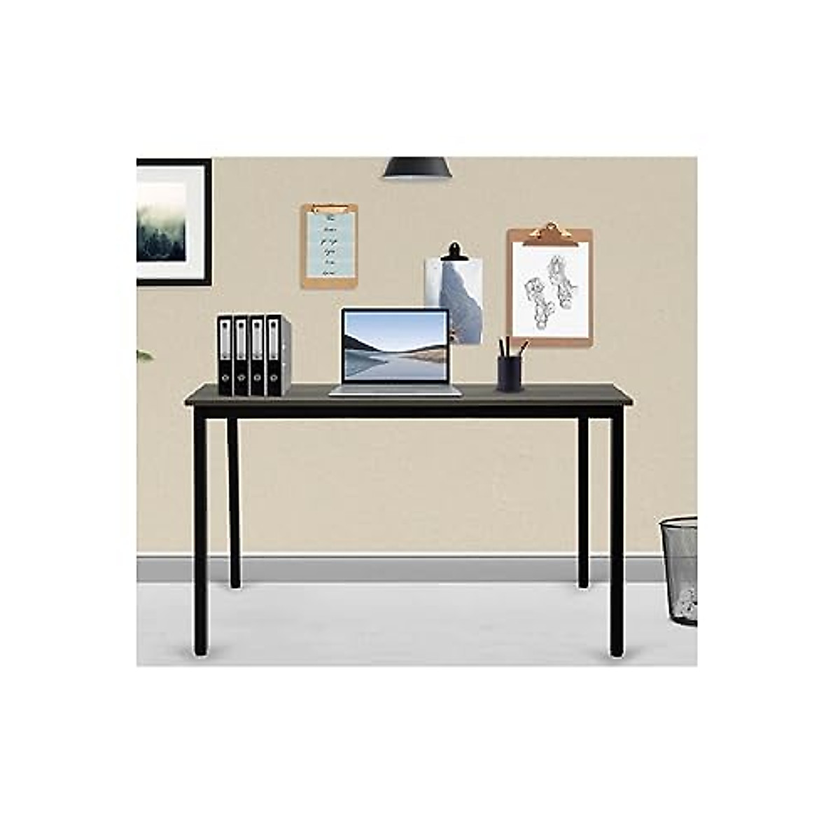 Atlas Desk (Walnut), Barricks Utility Table with Laminate Top & Steel Legs Table, Utility, 24X47, Simplistic Iron Frame Dining Table Teak Color
