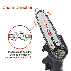 O-CONN Mini Chainsaw Chain, 4-Inch 1/4" Replacement Guide Saw Chain for 4 inch Mini Cordless Electric Portable Battery Powered Handheld Chainsaw (4pcs)