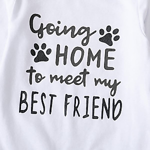 Aslaylme Newborn Boy Outfits Baby Coming Home Outfit Going Home Outit Baby Boy Bodysuit (Black Long,0-3 Months)