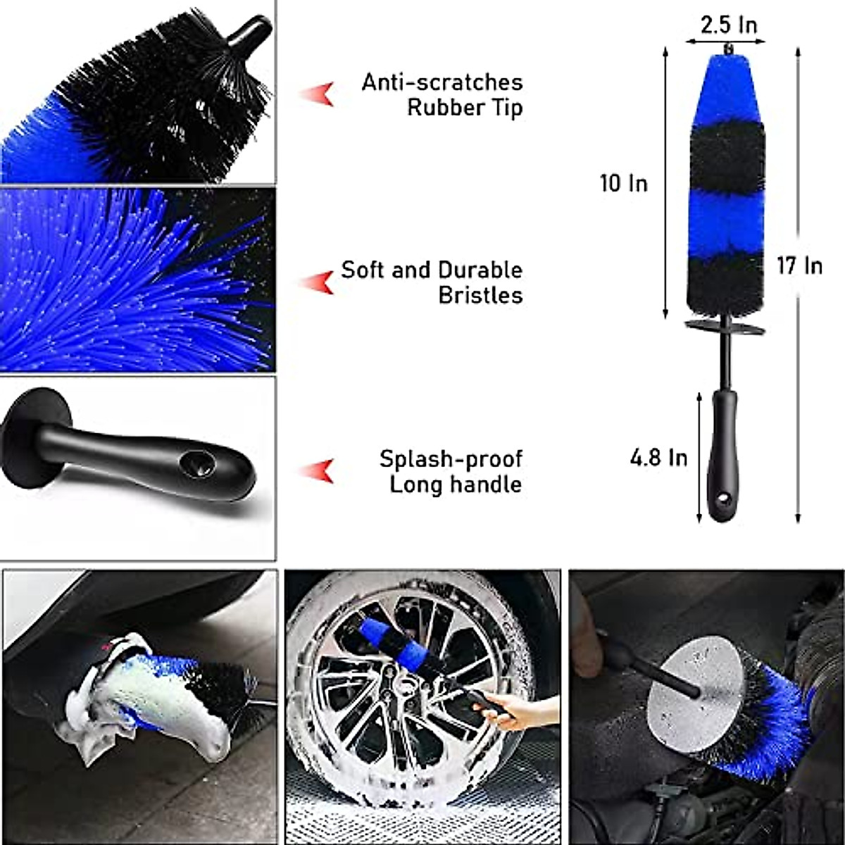 Akumorain Car Wheel Tire Cleaning Brush Set, Car Detailing Kit, Car Detailing Brush Set for Wheels Brush, Rim Brush, Detailing Brushes, Car Drill Detailing Brushes (20 PCS)