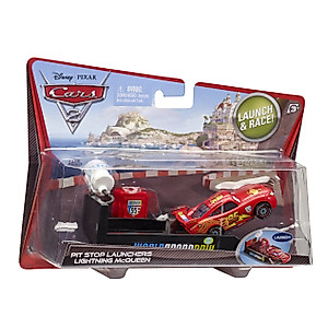 Disney Cars Toys 2 Pit Stop Launchers Lightning McQueen