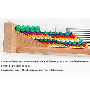 Artist Unknown Abacus for Kids Math Preschool Number Learning Classic Wooden Toy Developmental Toy Wooden Beads 8 Extension Activities Great Gift Toddler Girls and Boys