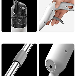 True & Tidy® SPRAY-250 Multi-Surface Spray Mop with Refillable Water Bottle for Floor Cleaning, Works on Wood, Tile, Marble etc, Use Any Cleaning Solution, Machine Washable Microfiber Mop Pads, White