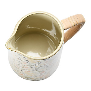 Creative Co-Op Stoneware Pitcher, 6.75", Multicolored