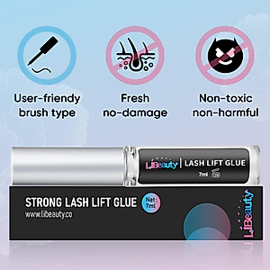 Libeauty Lash Lift Glue, Eyelash Adhesives, Eyelash Perm Glue Strong Sticky Eyelash Lifting Glue for Lash Perming or False Eyelashes Dissolves Quickly in Water