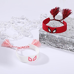 Spider Friendship Bracelets - Couples Anime Pinky Promise Distance Matching Bracelets for Women and Girls