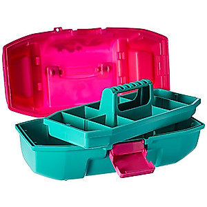 Frabill Plano Youth Mermaid Tackle Box, Magenta/Teal, Premium Tackle Storage, One Size (500102)
