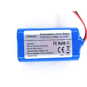 Fraternize 7.4V 2600mAh rechargeable battery lithium li ion batteries with XH2.54-2P Connector for Electronics, Lighting, Equipment 7.4v battery pack