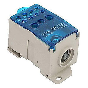 LANTRO JS 400A Din Rail Distribution Box, Din Rail Terminal Block Distribution Box Electric Wire Connector Universal Power Junction Box for Power Distribution Cabinets