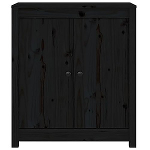 TIFITGO Asomie Sideboard Black 27.6"x13.8"x31.5" Solid Wood Pine Home Furniture Cabinets Fashion Kitchen Indoor Storage Buffets Sideboards Storage Cabinet US Stock Fast Shipment Black