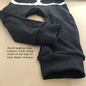 The Tiny Universe Tuxedo Onesie Classic for Baby Boys, Body Suit, Jumpsuit Gentleman Wedding Outfit - Original Swedish Design (Classic Black, 68 / 6M)