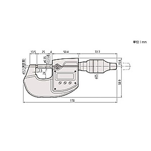 Mitutoyo 293-100-10 Sub-Micron Digimatic Micrometer, 0-25mm Range, 0.0001mm/0.0005mm Resolution