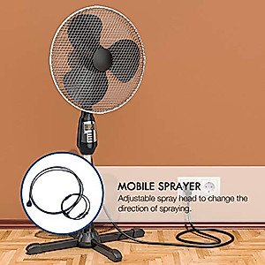 OUNONA 1 Set 12 Nozzles Black Nozzle Line Mister Misting Inch Cooling Spray Sprinkler Canopy Mist Ring Ties Inches Water Garden Kit Greenhouse Indoor Porch Pool Fan Deck Outdoor