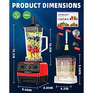 Smoothie Blender: [1600W German Motor][8-Tip Upgraded Blades][15 Speed Control] Professional Blenders for Kitchen Smoothies Juice, Smoothie Maker with 2 BPA-Free Cups Blender Receipe 1-Year Service