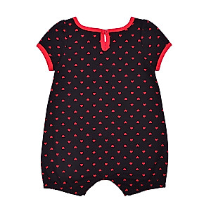 Disney Baby Minnie 3 Pack Rompers,Red/Black/White, 12 Months