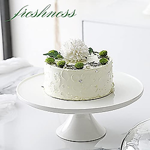 9-Inch Porcelain Cake Stand, Round Dessert Stand, Cake Stand for Dessert Table, White Round Ceramic Dessert Display Stands Cupcake Holder, Cupcake Stand for Wedding, Birthday Party, Baby Shower