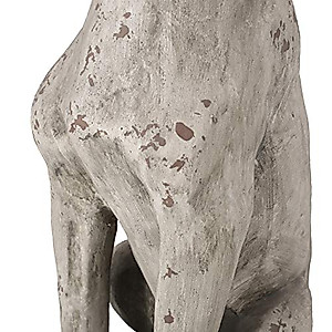 Christopher Knight Home Gomer Outdoor Dog Statue, Antique White
