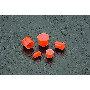 Caplugs QPZ5-1Q1 Plastic Sleeve Cap for Tube Ends. to Cap Thread Size 5/8" PZC-5-1, PE-LD, to Cap Thread Size 5/8", Orange (Pack of 1500)