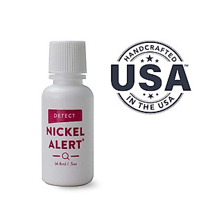 Nickel Alert Single Bottle - Perform 200+ At-Home DMG Spot Tests for Nickel in Metal (Jewelry, Watches, Buttons, Buckles) - Jewelry Test Kit for Nickel Allergy Protection