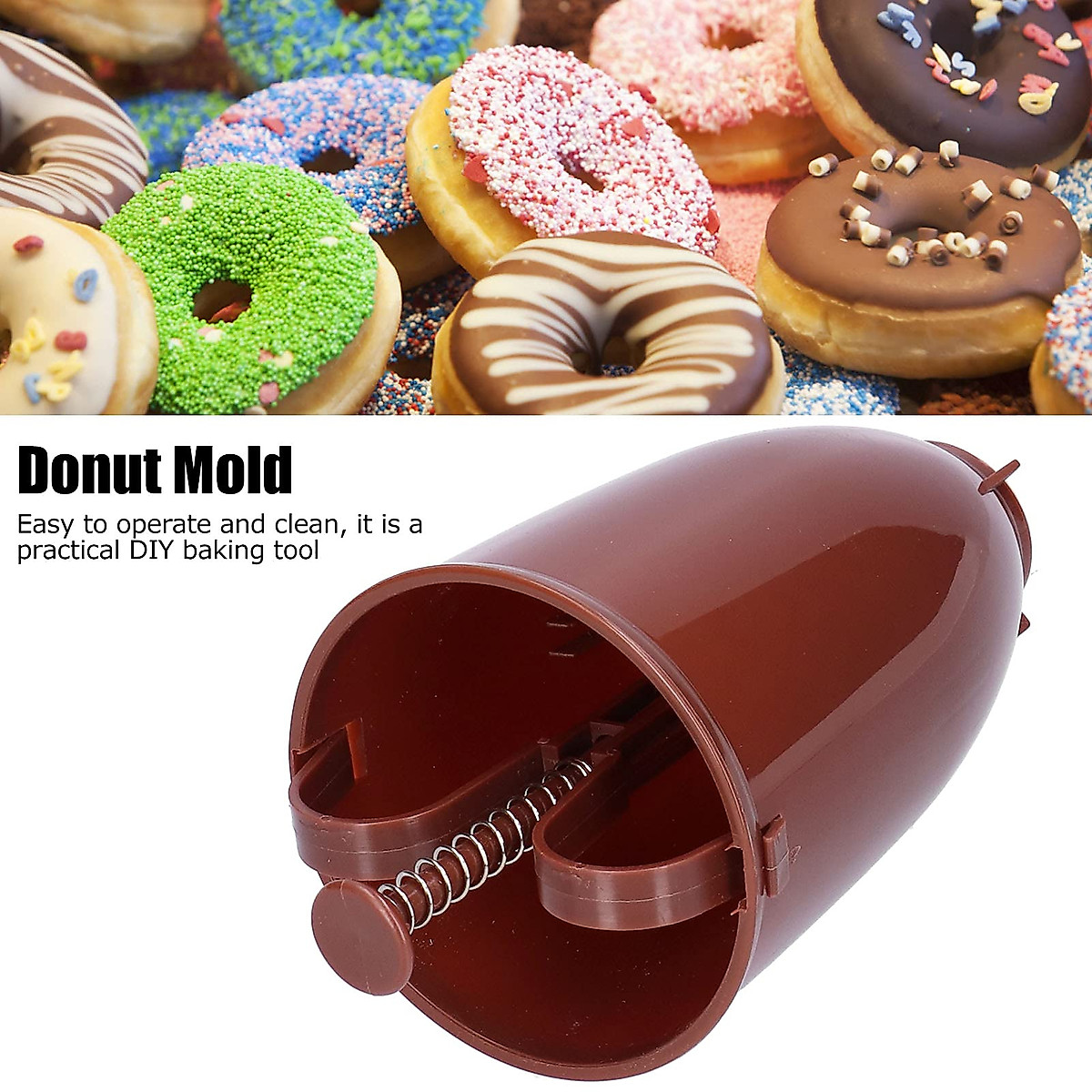 Donut Maker, Pancake and Donut Batter Dispenser DIY Mini Donut Makers Manual Biscuits Doughnut Maker Machine Mold for Kitchen Baking
